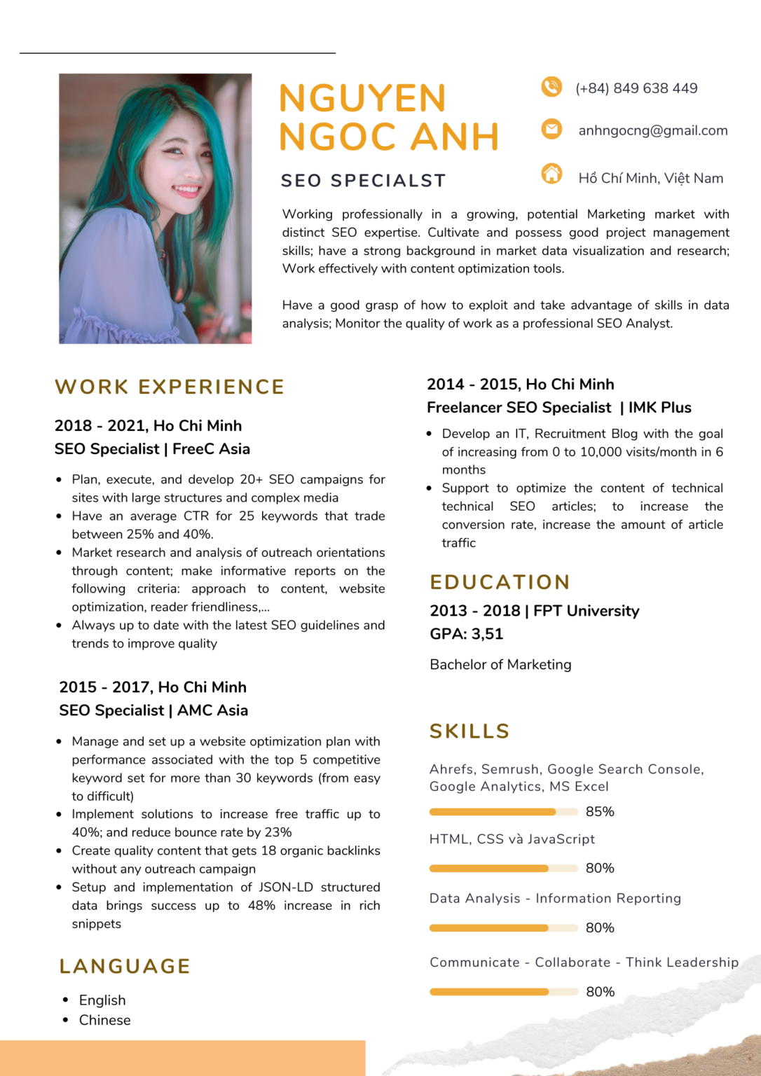 Các mẫu CV SEO chuẩn, siêu thu hút dành cho ứng viên - freeC Blog