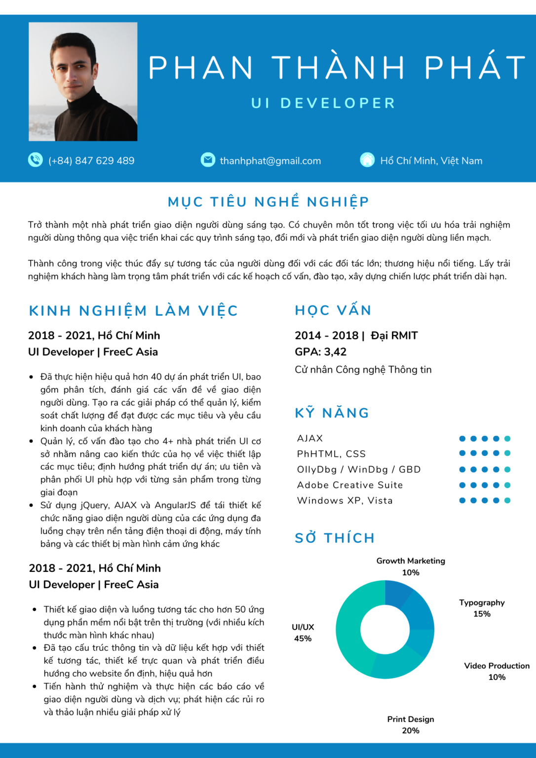 Mẫu CV IT dành cho dân lập trình viên (có tiếng Việt và tiếng Anh ...