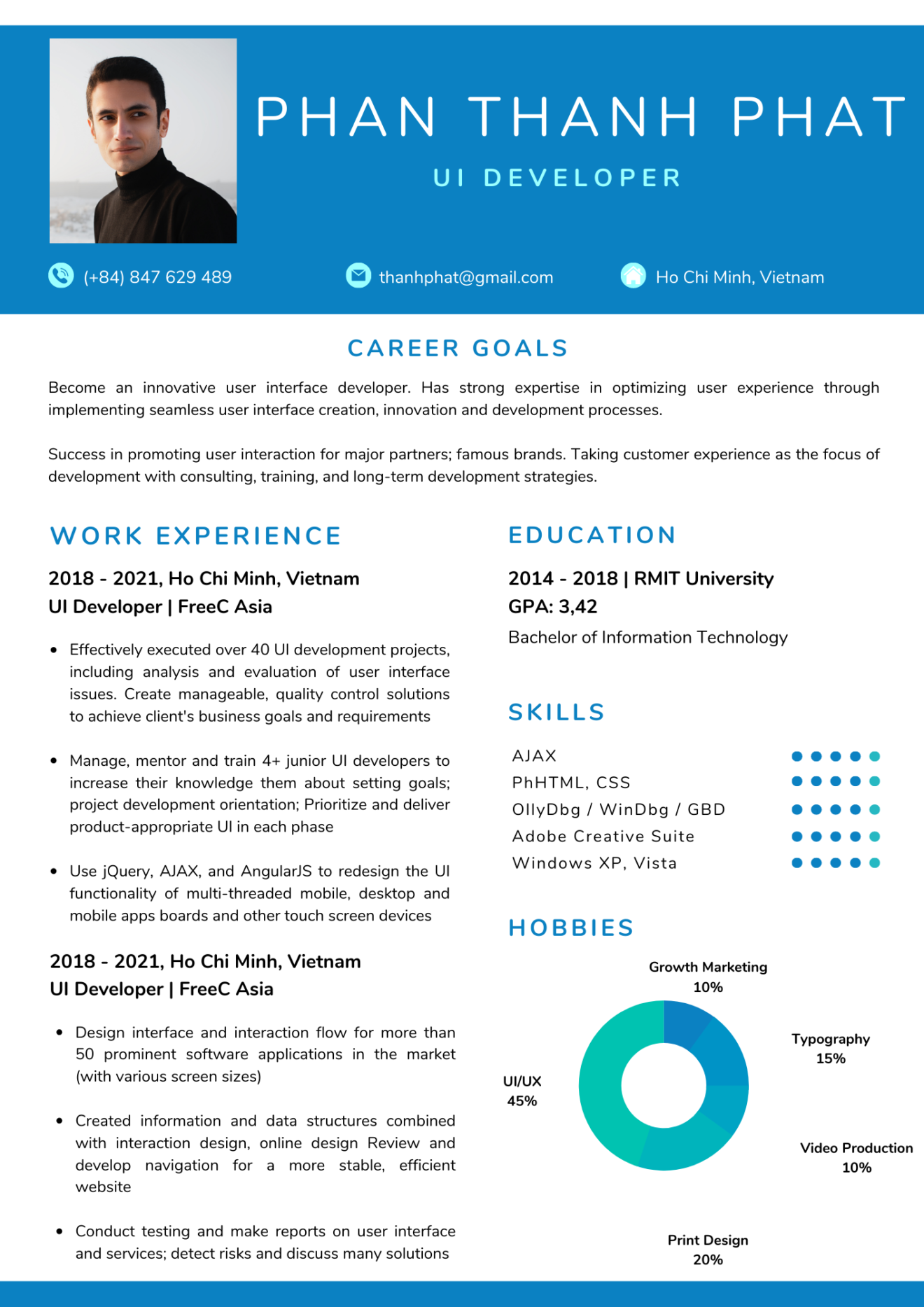 Mẫu CV IT dành cho dân lập trình viên (có tiếng Việt và tiếng Anh ...