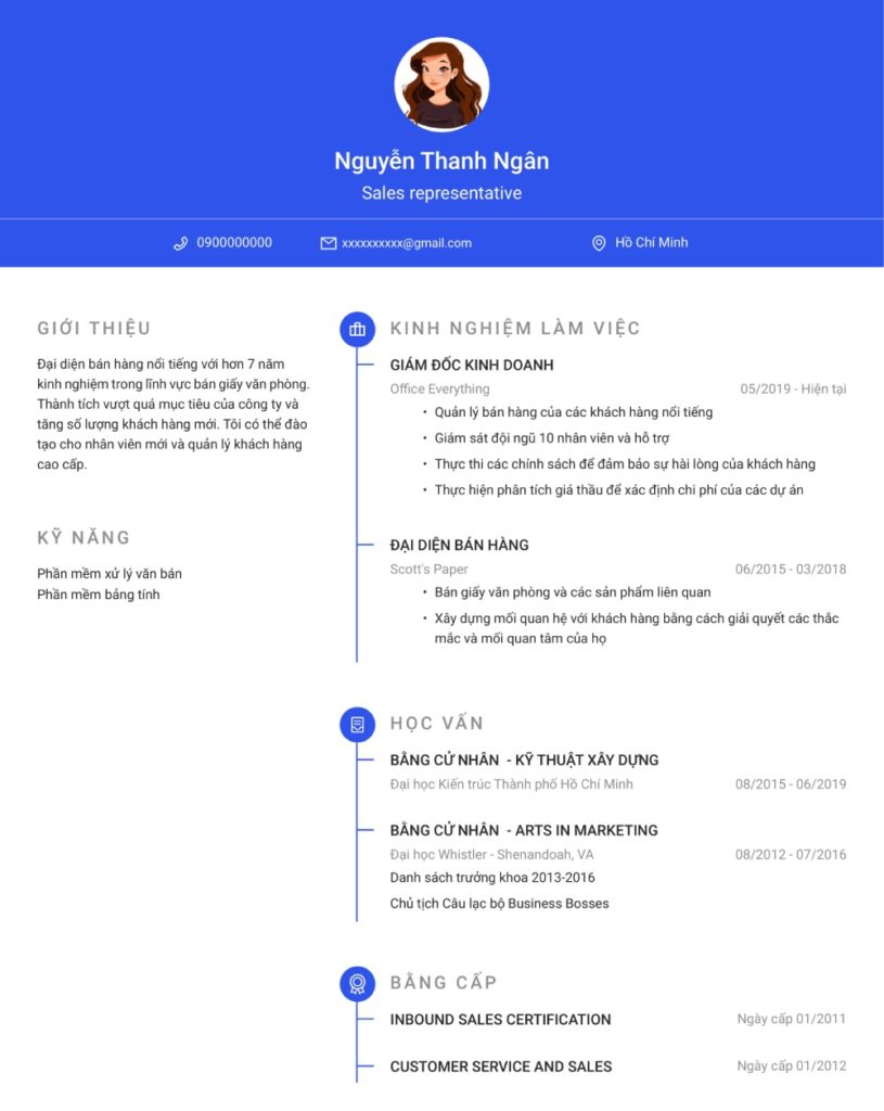 Mẫu CV Nhân viên bán hàng & Cách viết CV chuyên nghiệp - freeC Blog