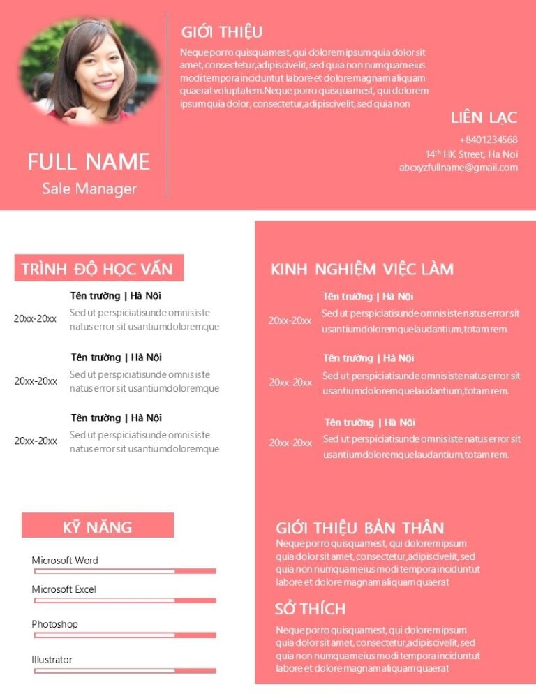 Tải Mẫu CV xin việc file Word thu hút nhà tuyển dụng - freeC Blog